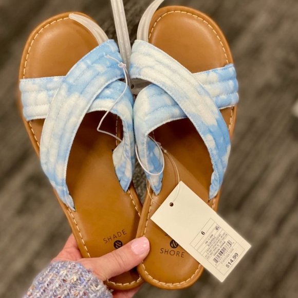 Shade & Shore | Shoes | Shade Shore Perla Crossband Slide Sandals Blue ...